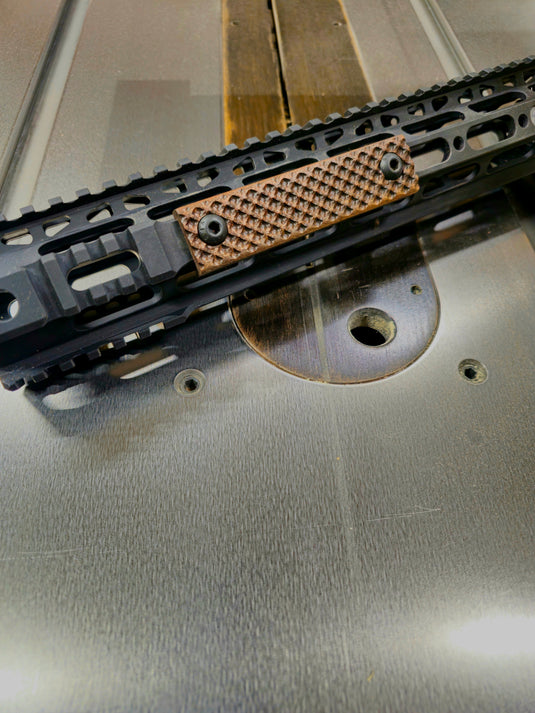 Wood AR15/M4 mlok and keymod rail covers and grips – 77 GRAINS