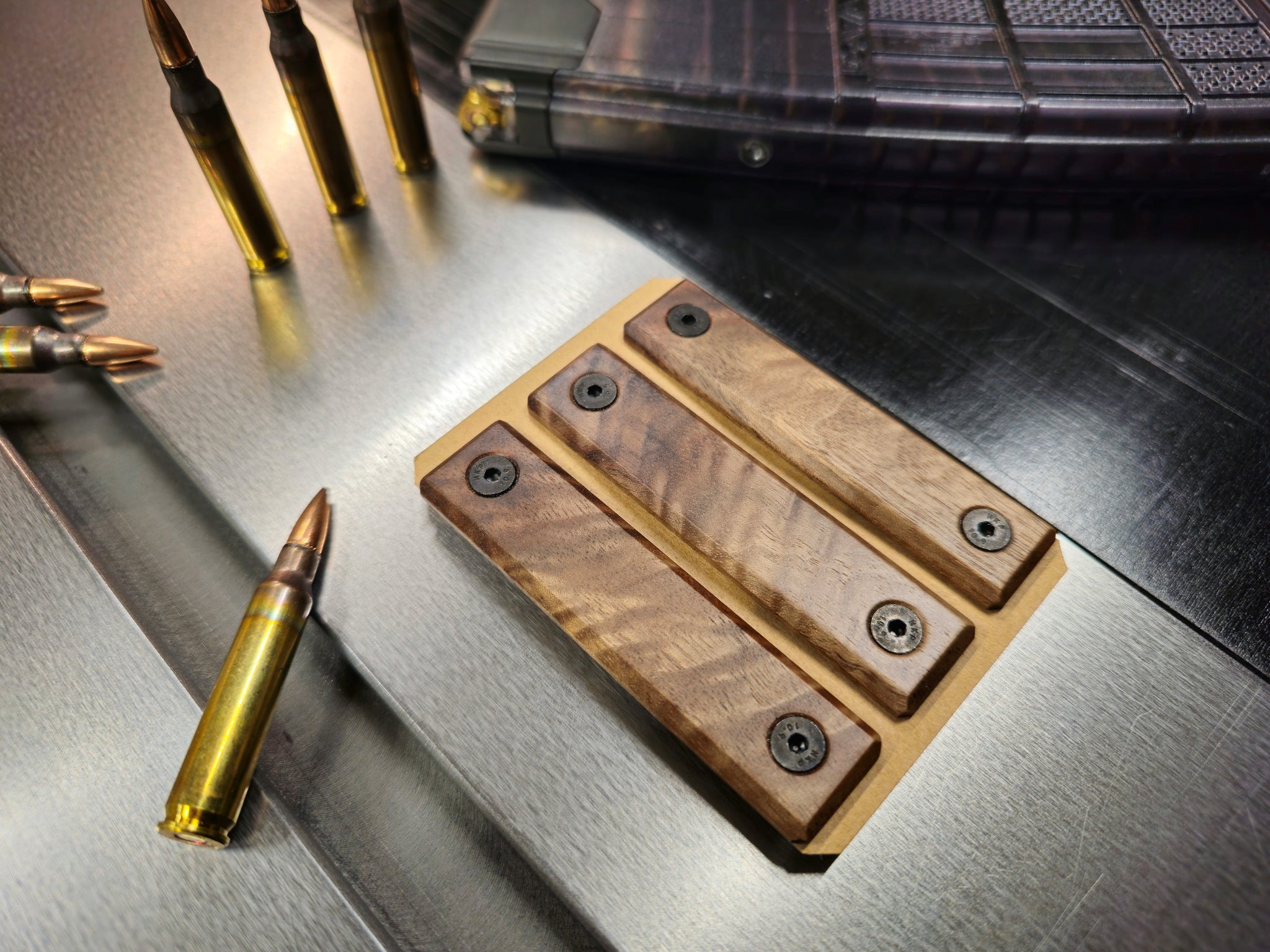 Walnut M-lok Rail Covers 2 Slot (3.125") *Set Of 3* – 77 GRAINS LLC
