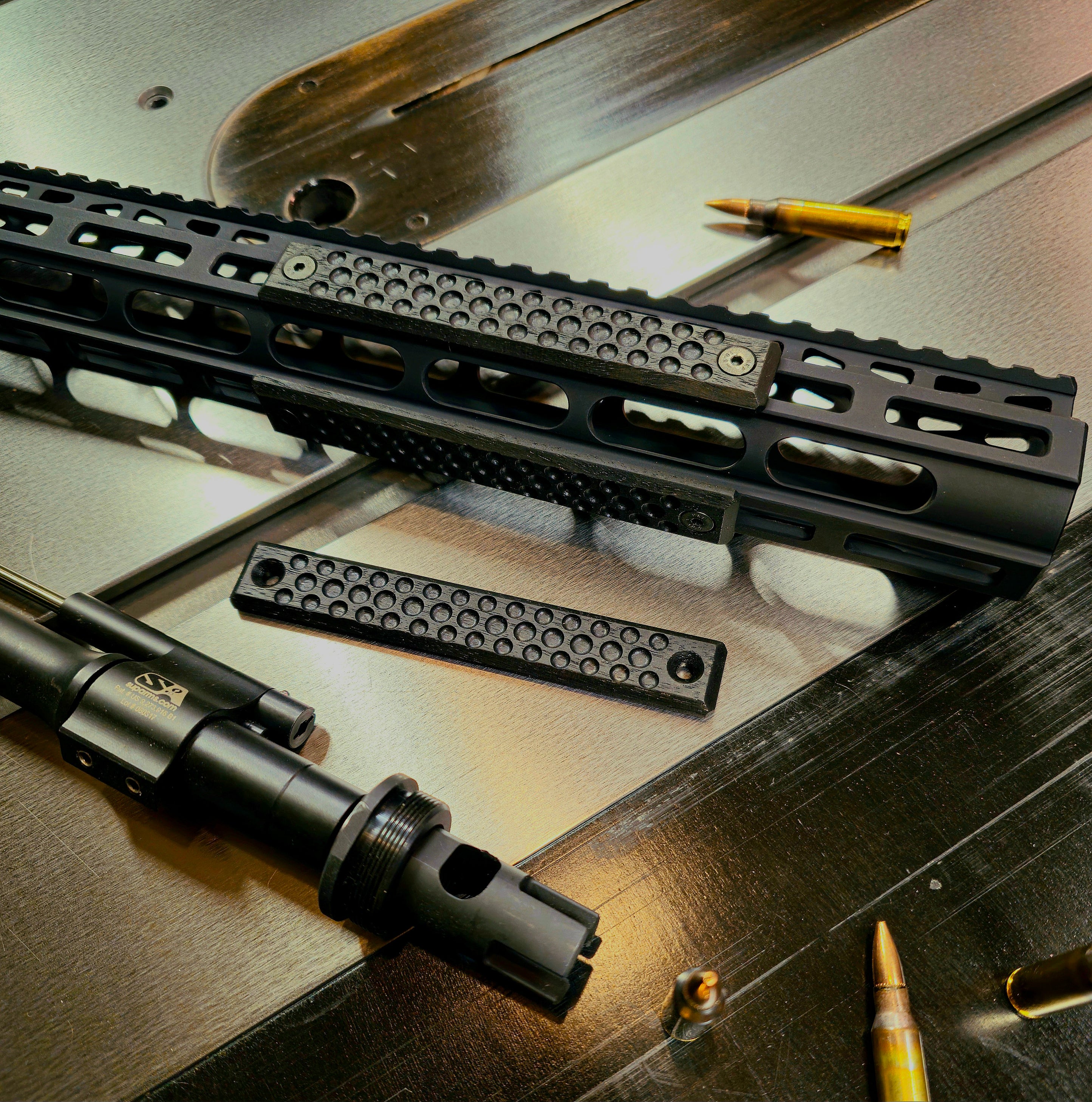 Blackout- Walnut M-lok Rail Covers 3 Slot (4.7") *Set of 3* – 77 GRAINS LLC