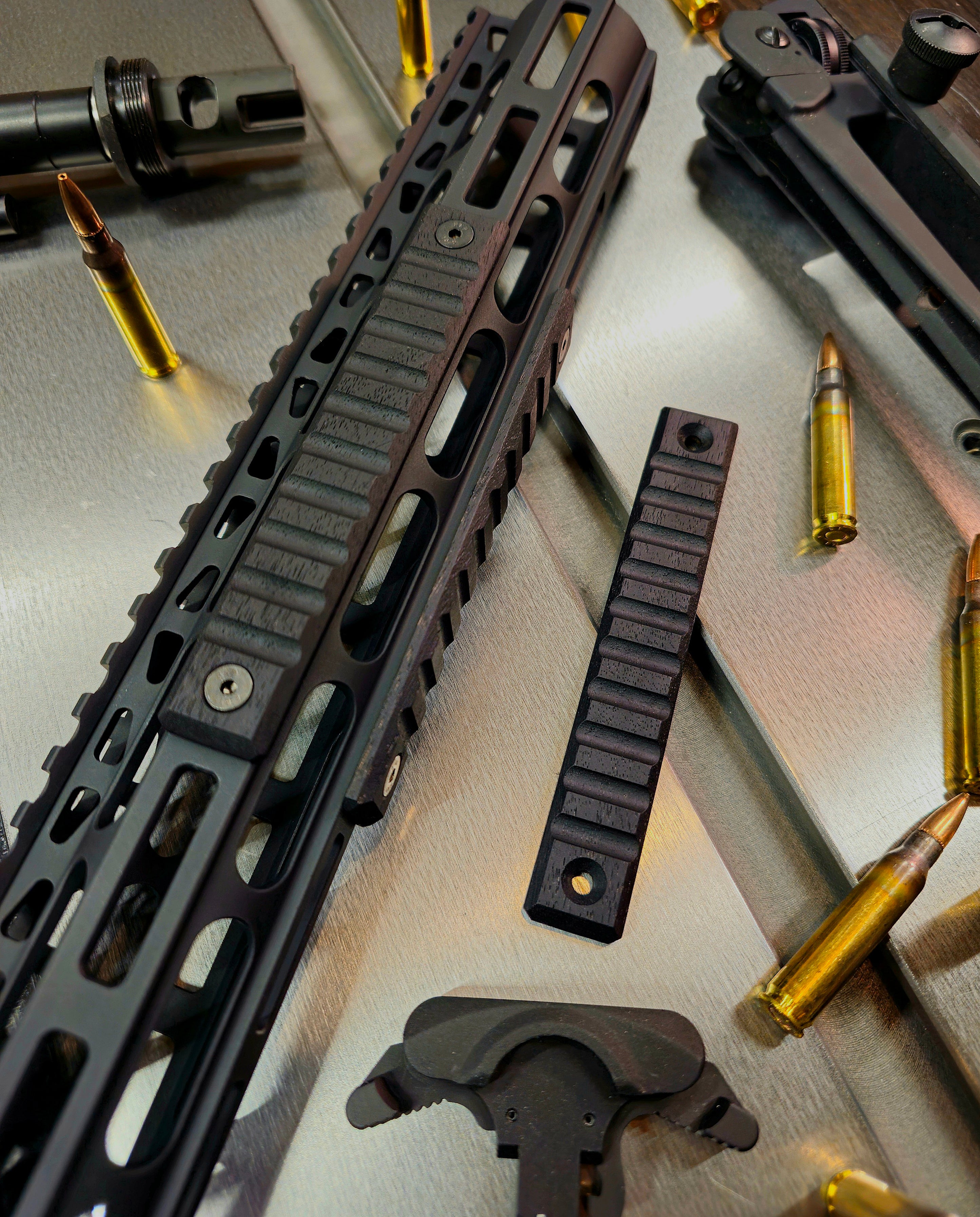 Blackout- Walnut M-lok Rail Covers 3 Slot (4.7") *Set of 3* – 77 GRAINS LLC