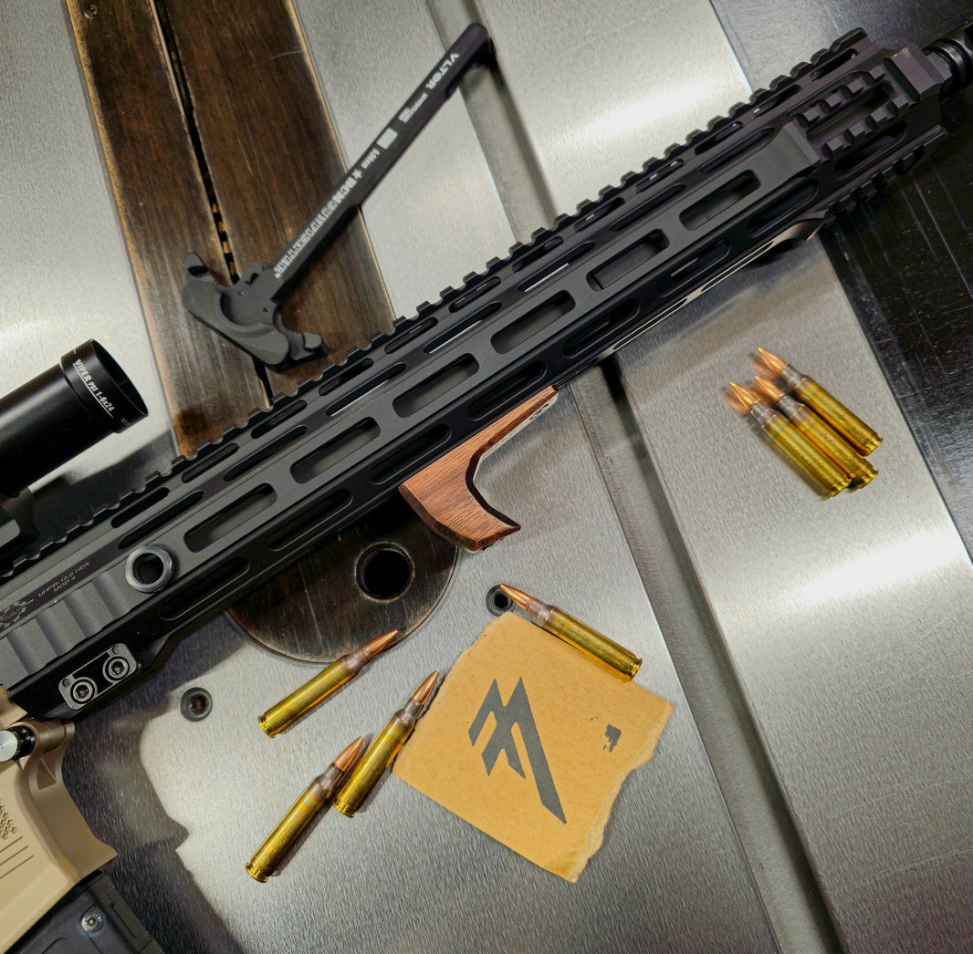 Custom AR15/M4 Wood rail covers and grips. For Mlok & keymod handguards ...